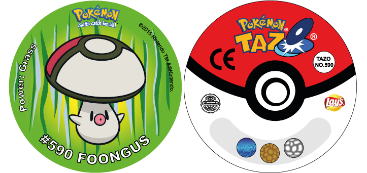 590 Foongus Pokemon Tazos Vector Drawing by tekserkan on DeviantArt