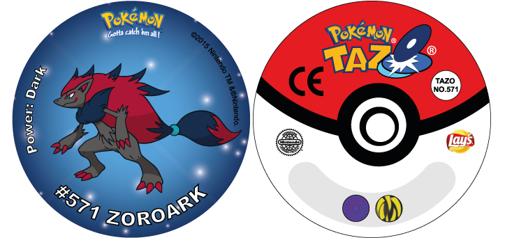 571 Zoroark Pokemon Tazos Vector Drawing by tekserkan on DeviantArt