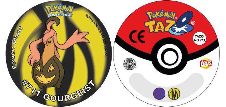 711 Gourgeist Pokemon Tazos Vector Drawing by tekserkan on DeviantArt