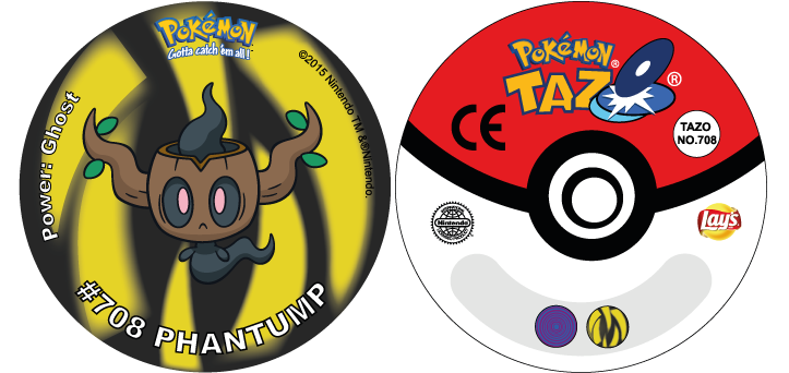 708 Phantump Pokemon Tazos Vector Drawing by tekserkan on DeviantArt