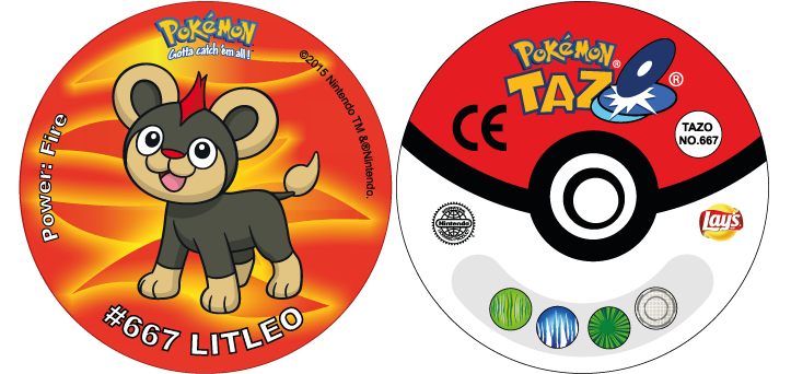 667 Litleo Pokemon Tazos Vector Drawing by tekserkan on DeviantArt