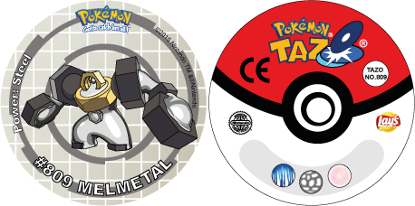 809 Melmetal Pokemon Tazos Vector Drawing 1 by tekserkan on DeviantArt