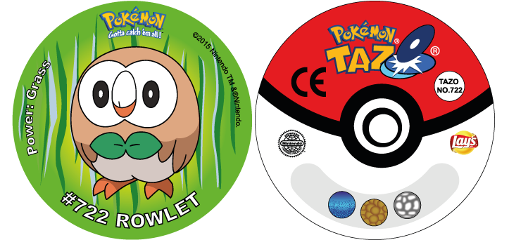 722 Rowlet Pokemon Tazos Vector Drawing by tekserkan on DeviantArt