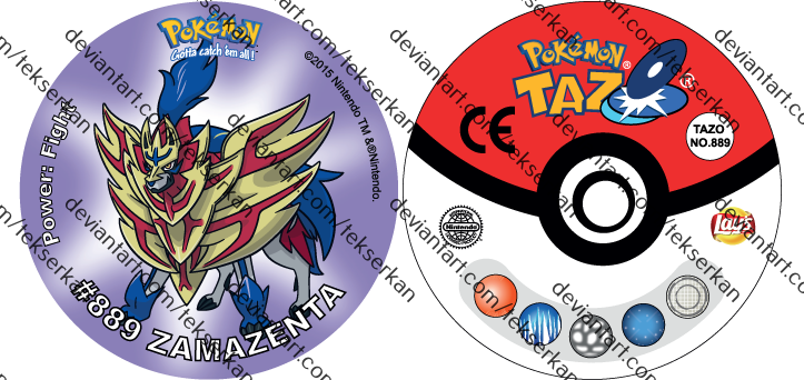 889 Zamazenta Pokemon Tazos Vector Drawing by tekserkan on DeviantArt