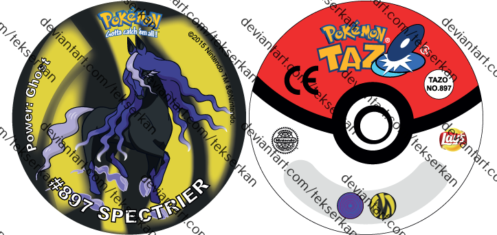 897 Spectrier Pokemon Tazos Vector Drawing by tekserkan on DeviantArt