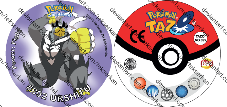 892 Urshifu Pokemon Tazos Vector Drawing by tekserkan on DeviantArt