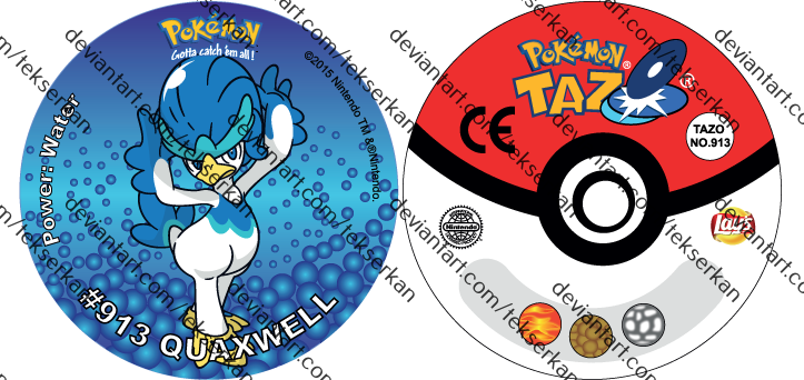 913 Quaxwell Pokemon Tazos Vector Drawing by tekserkan on DeviantArt