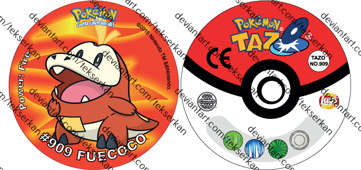 909 Fuecoco Pokemon Tazos Vector Drawing by tekserkan on DeviantArt