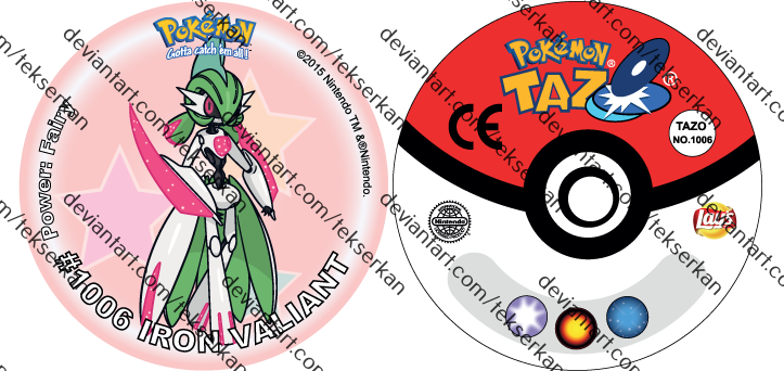 1006 Iron Valiant Pokemon Tazos Vector Drawing by tekserkan on DeviantArt