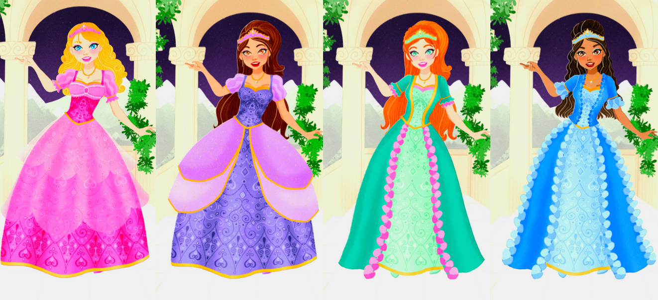 TTA - colorful Christmas princesses by IrishWhoGirl on DeviantArt