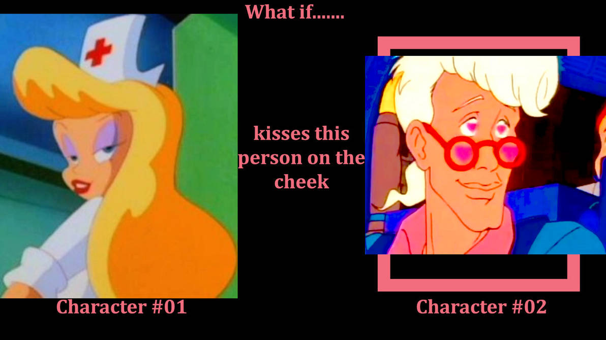 Heloise kisses Egon on the cheek by IrishWhoGirl on DeviantArt