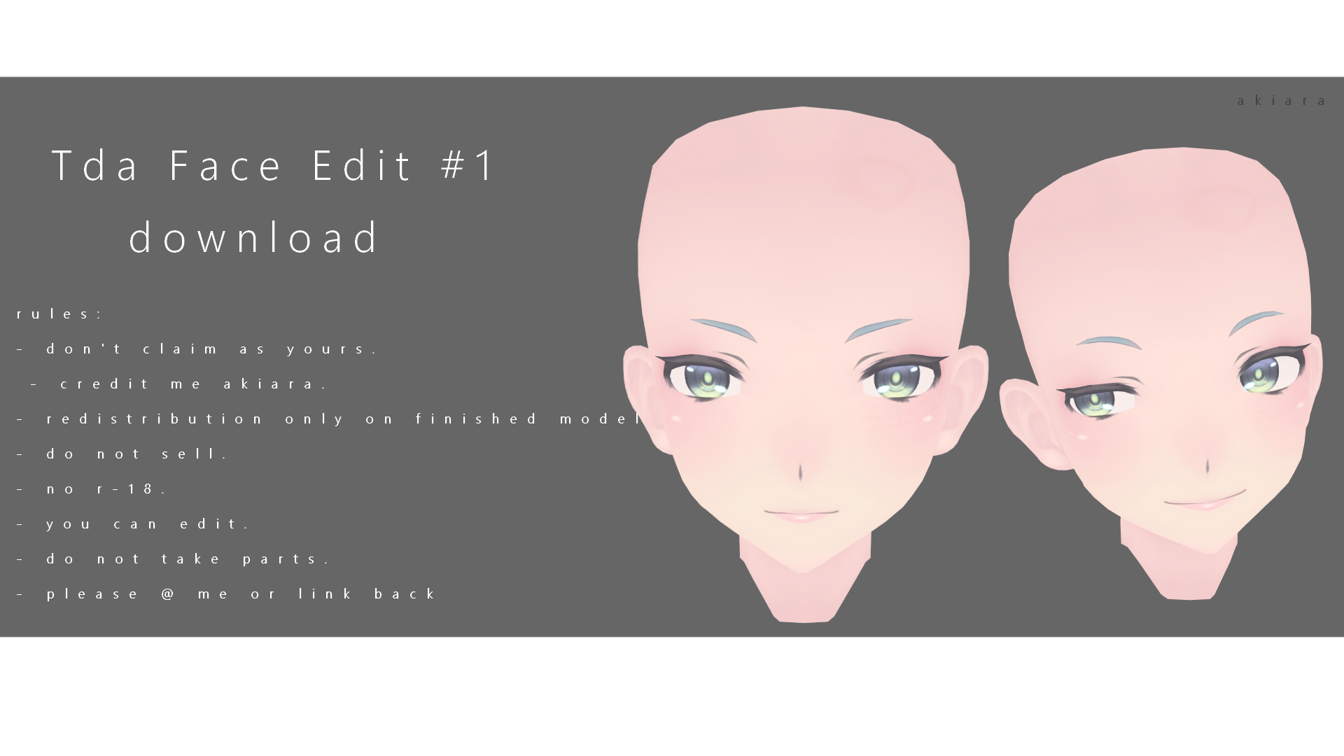[tda] face edit [download] by Akiaraa on DeviantArt