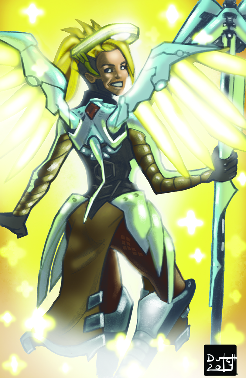 Mercy - Overwatch Fan art by Dynamic-Illustration on DeviantArt
