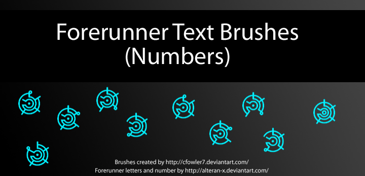 Brushes - Halo Forerunner Text 'Numbers' by cfowler7-SFM on DeviantArt