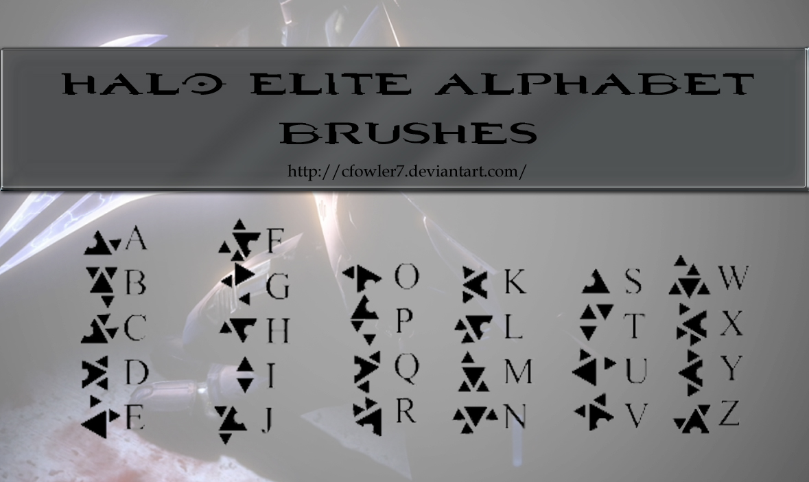 Brushes - Halo Elite Alphabet by cfowler7-SFM on DeviantArt