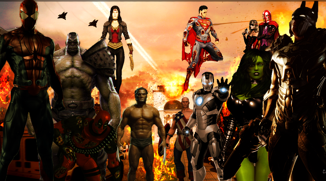 Superheroes and the Fire of War by Pawnkracker on DeviantArt