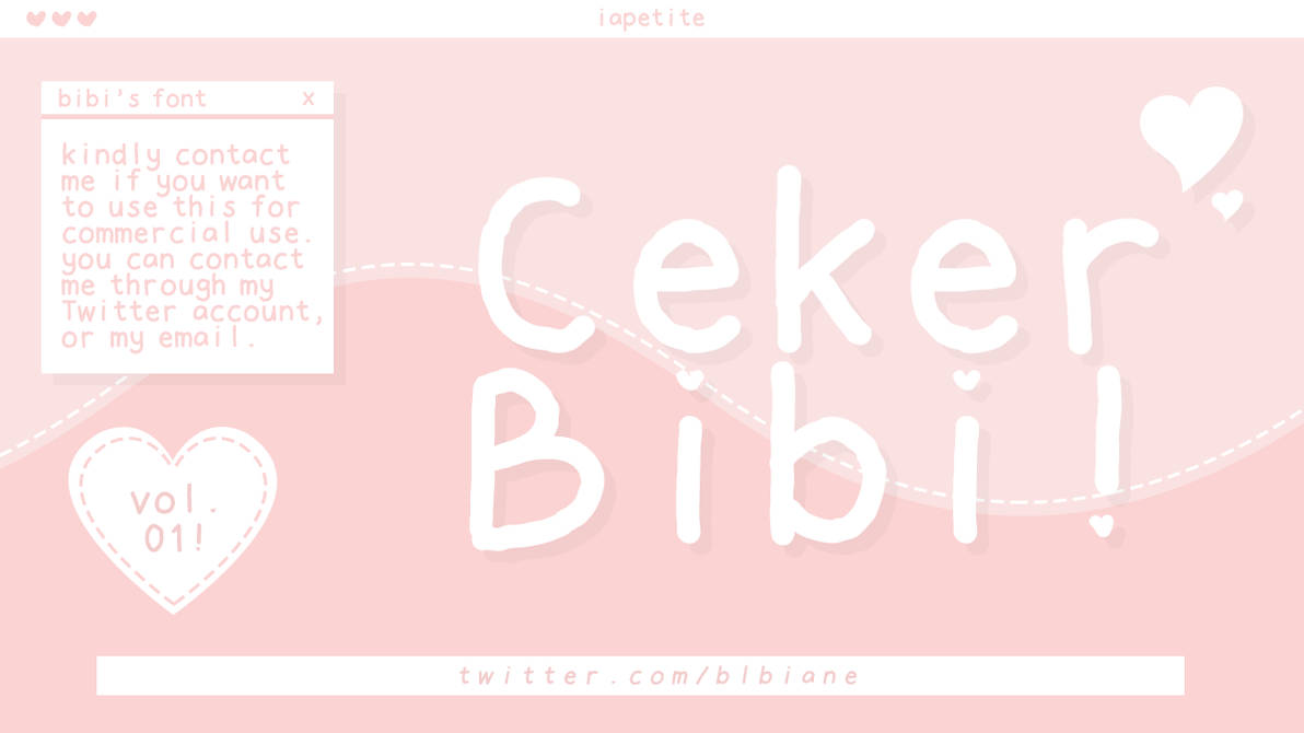 Ceker Bibi (font) by Bibiane. by Iapetite on DeviantArt