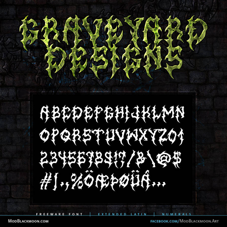 MB Graveyard Designs | Death Metal Font by modblackmoon on DeviantArt