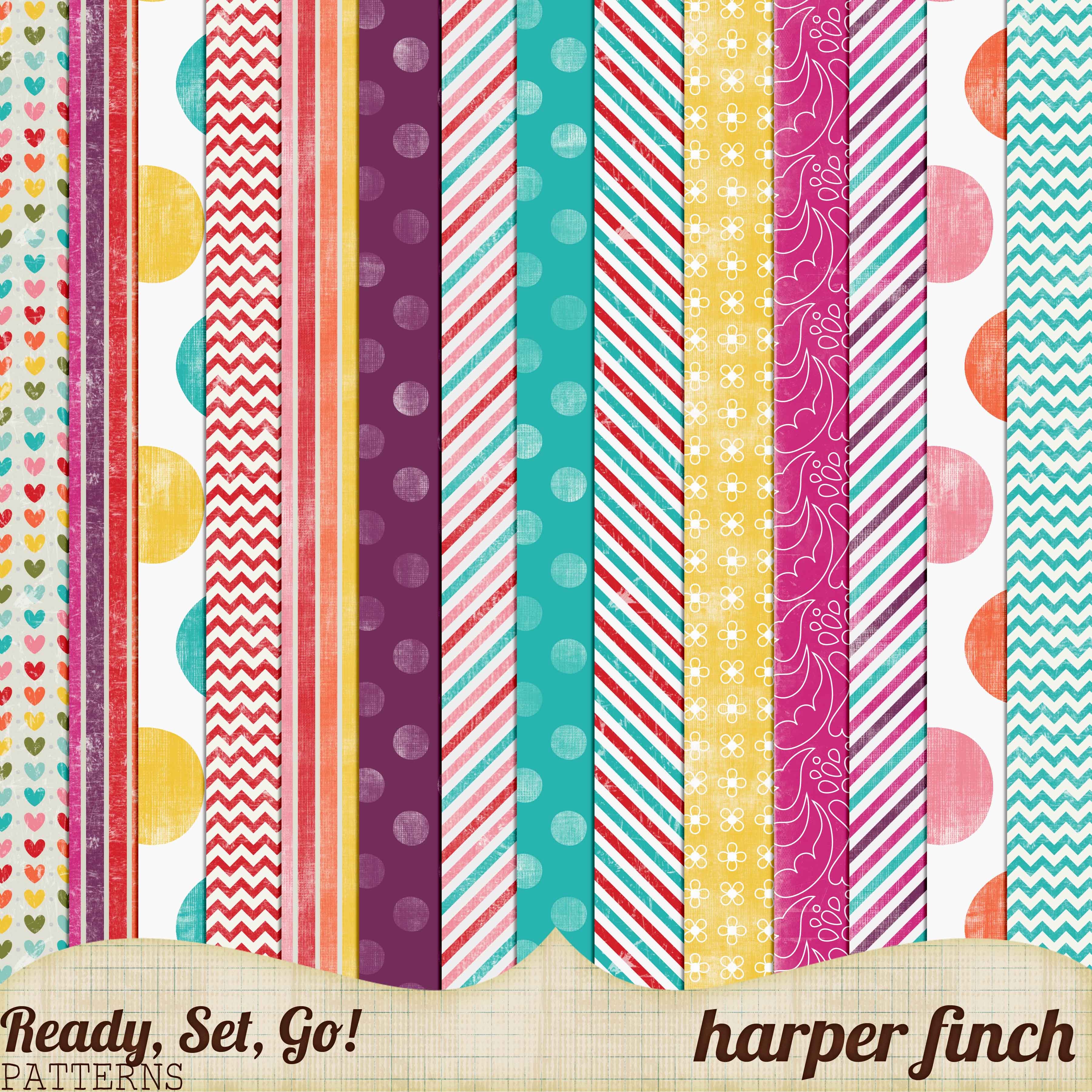 Ready, Set, Go! Series, Patterned Papers by harperfinch on DeviantArt