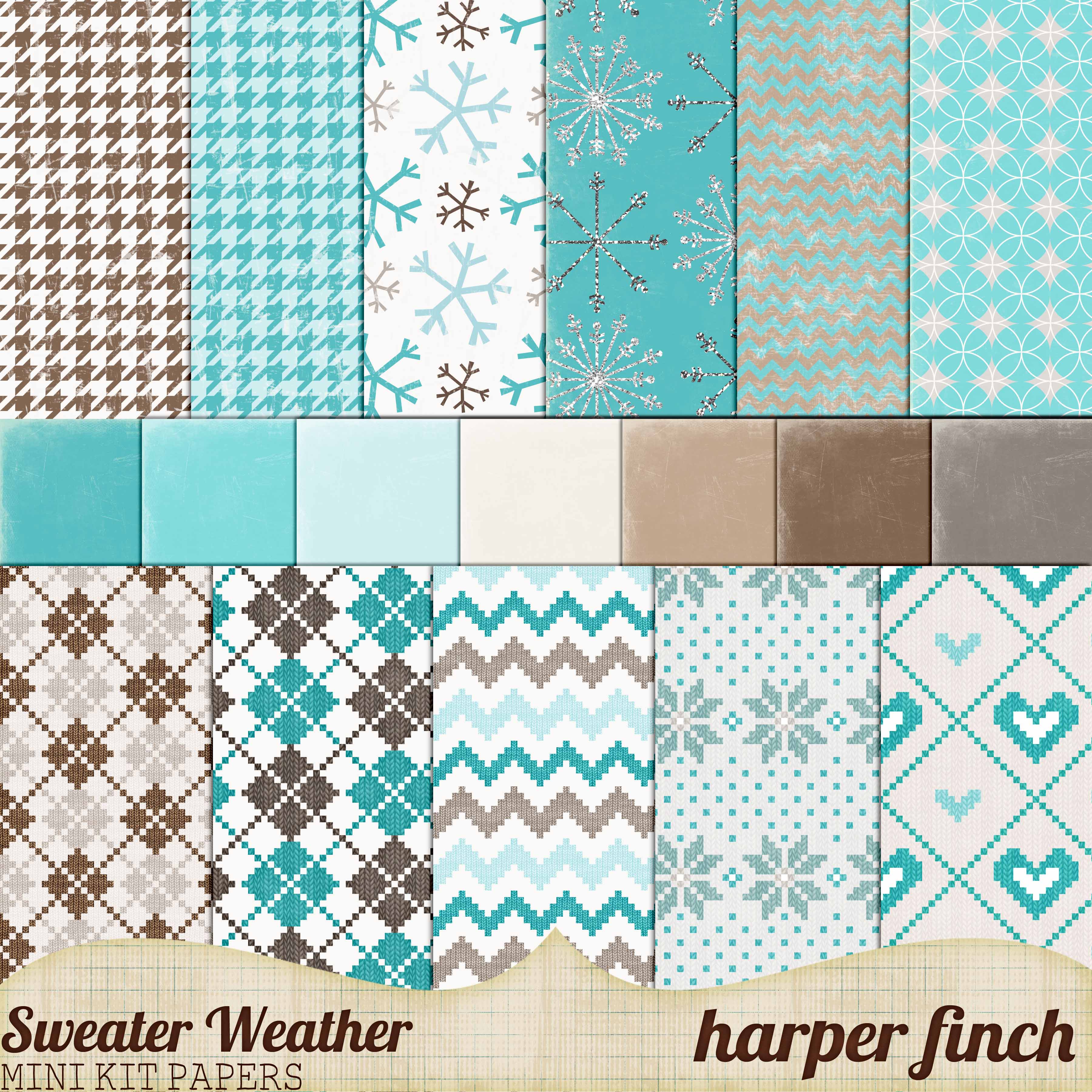 Sweater Weather, Mini Kit Papers by harperfinch on DeviantArt
