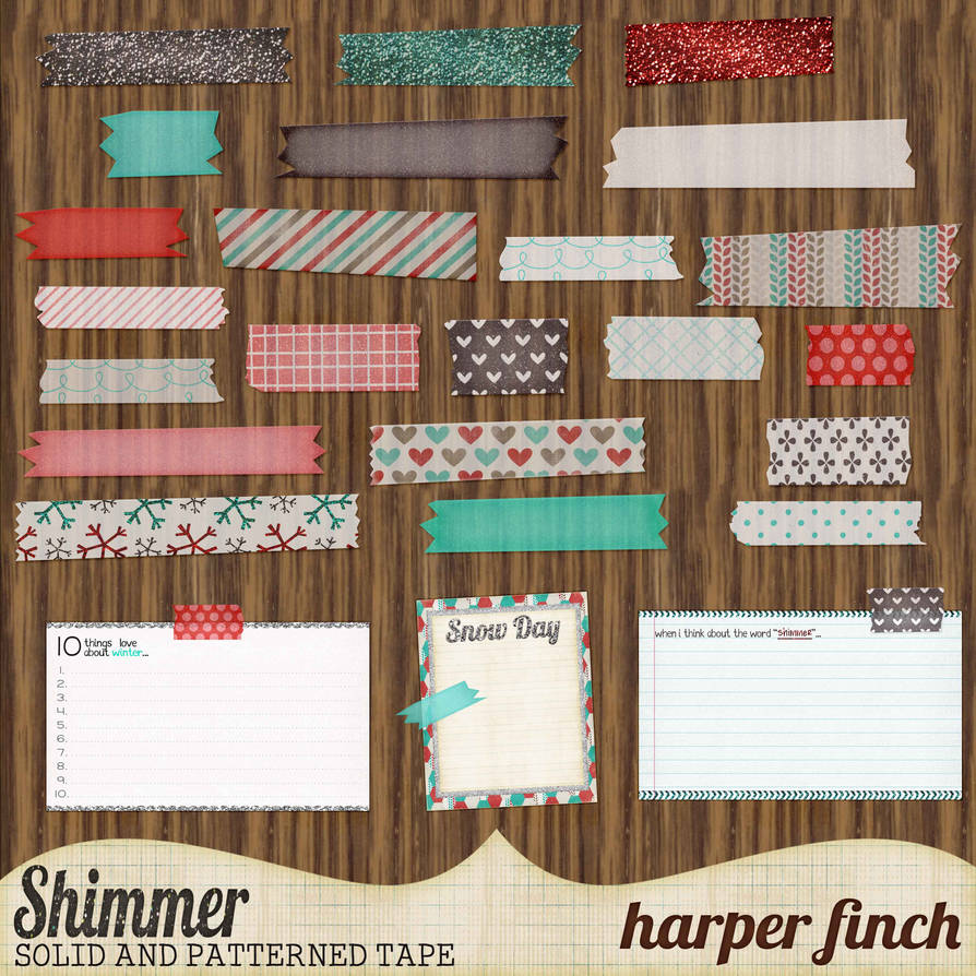 Shimmer, Patterned and Solid Tape. by harperfinch on DeviantArt
