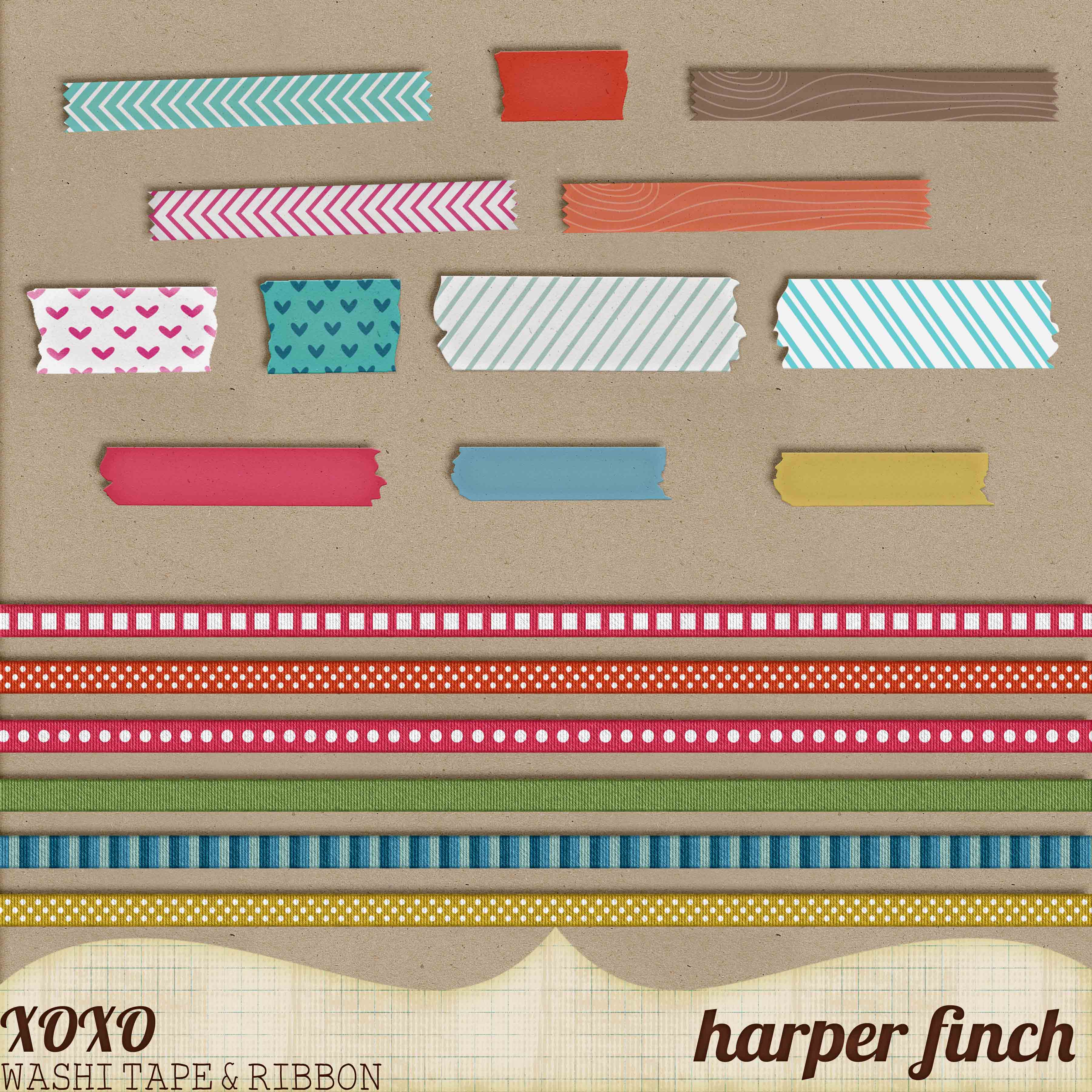 In the Woods Washi Tape and Ribbon by Harper Finch by harperfinch on ...