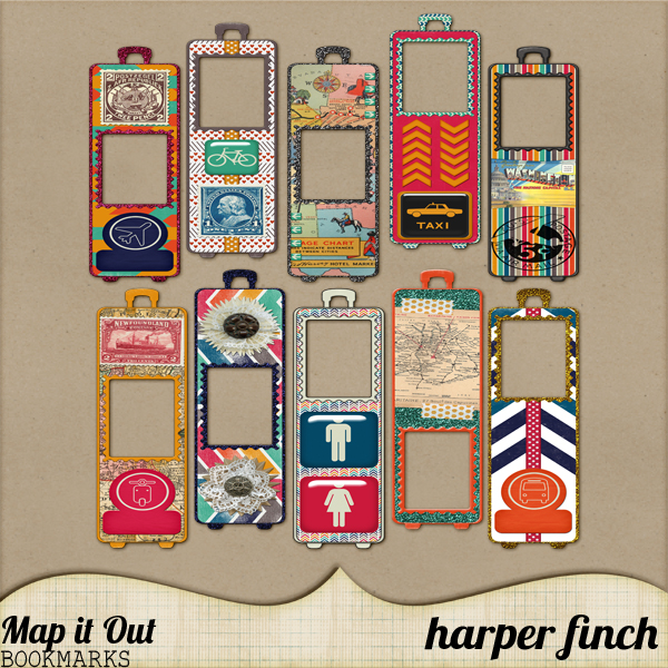 Map it Out Bookmarks by harperfinch on DeviantArt