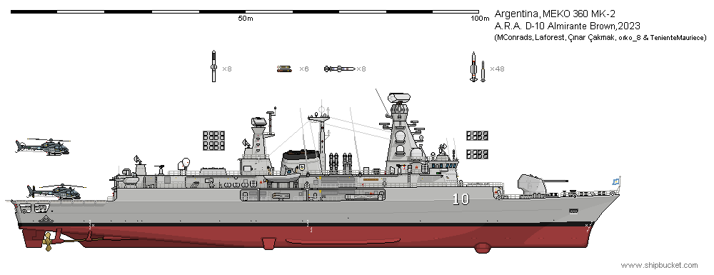 Argentinian Meko 360 MK2-class Destroyer D-10 by TenienteMaurice on DeviantArt