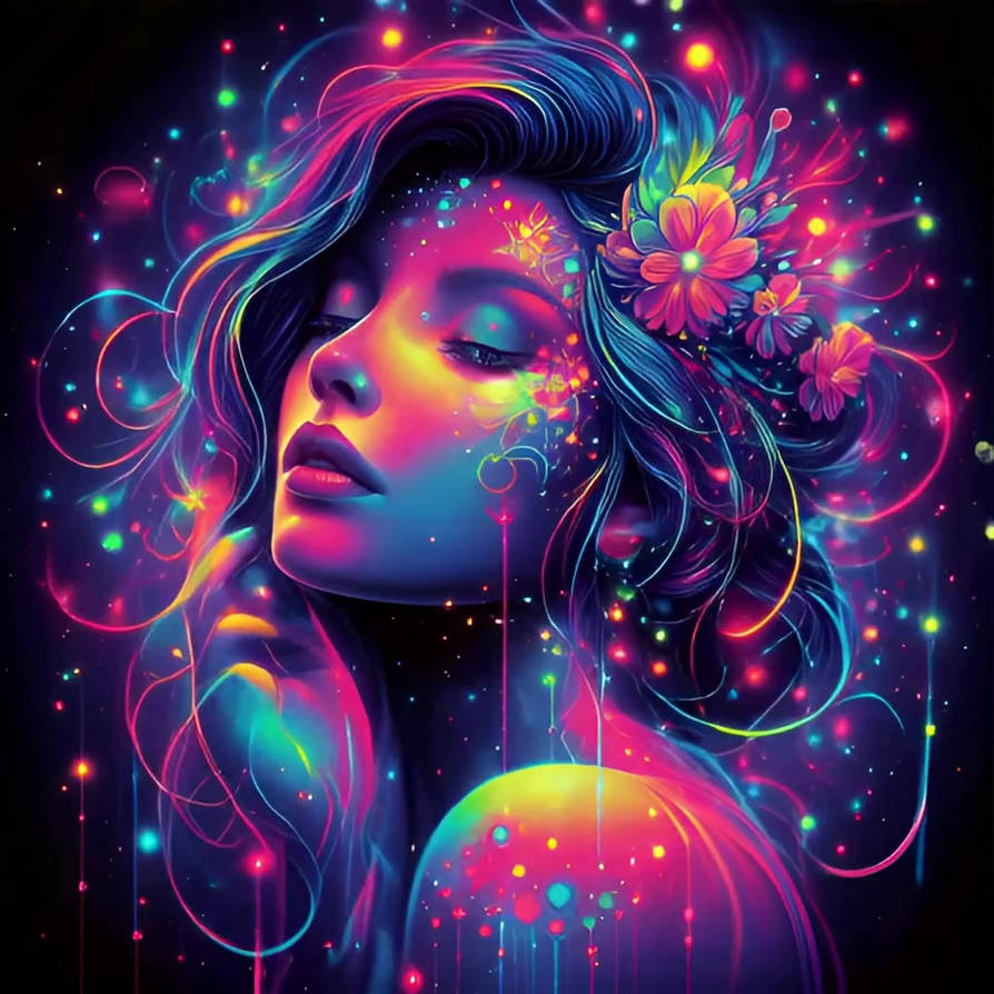 Luminous Diva in Neon Glow by ZUGF on DeviantArt