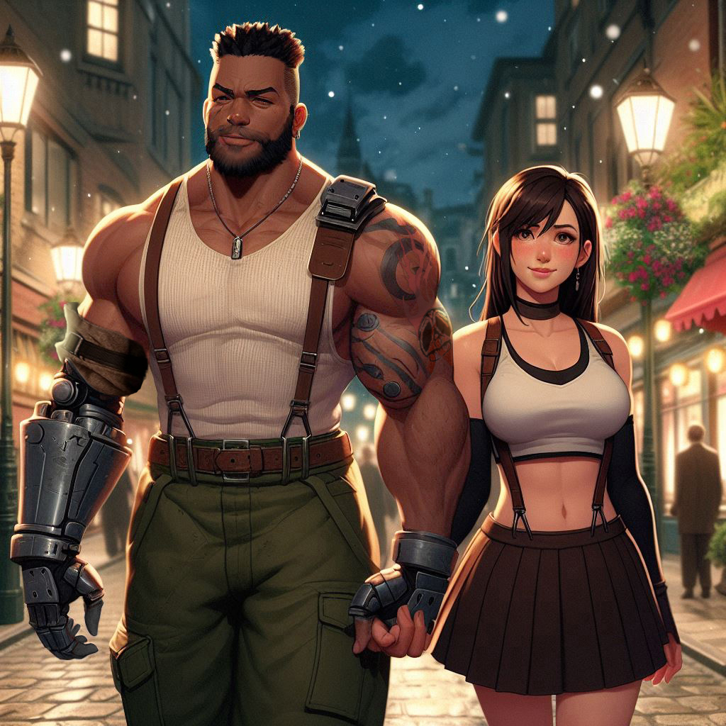 Tifa and Barret by bbbeto on DeviantArt