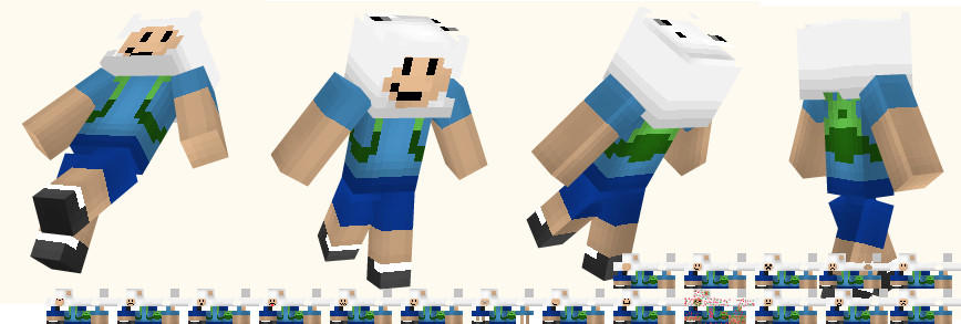 adventurs of finn on minecraft by the-broken-0ne on DeviantArt