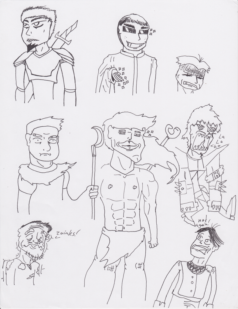 golem concept art 4 characters 2 by lorenzokcomics on DeviantArt