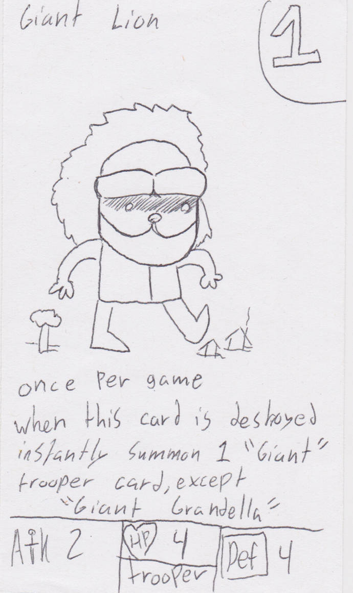 Giant Lion card by lorenzokcomics on DeviantArt
