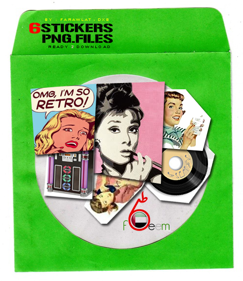 RETRO Stickers PNG by Farawlat-dxb on DeviantArt