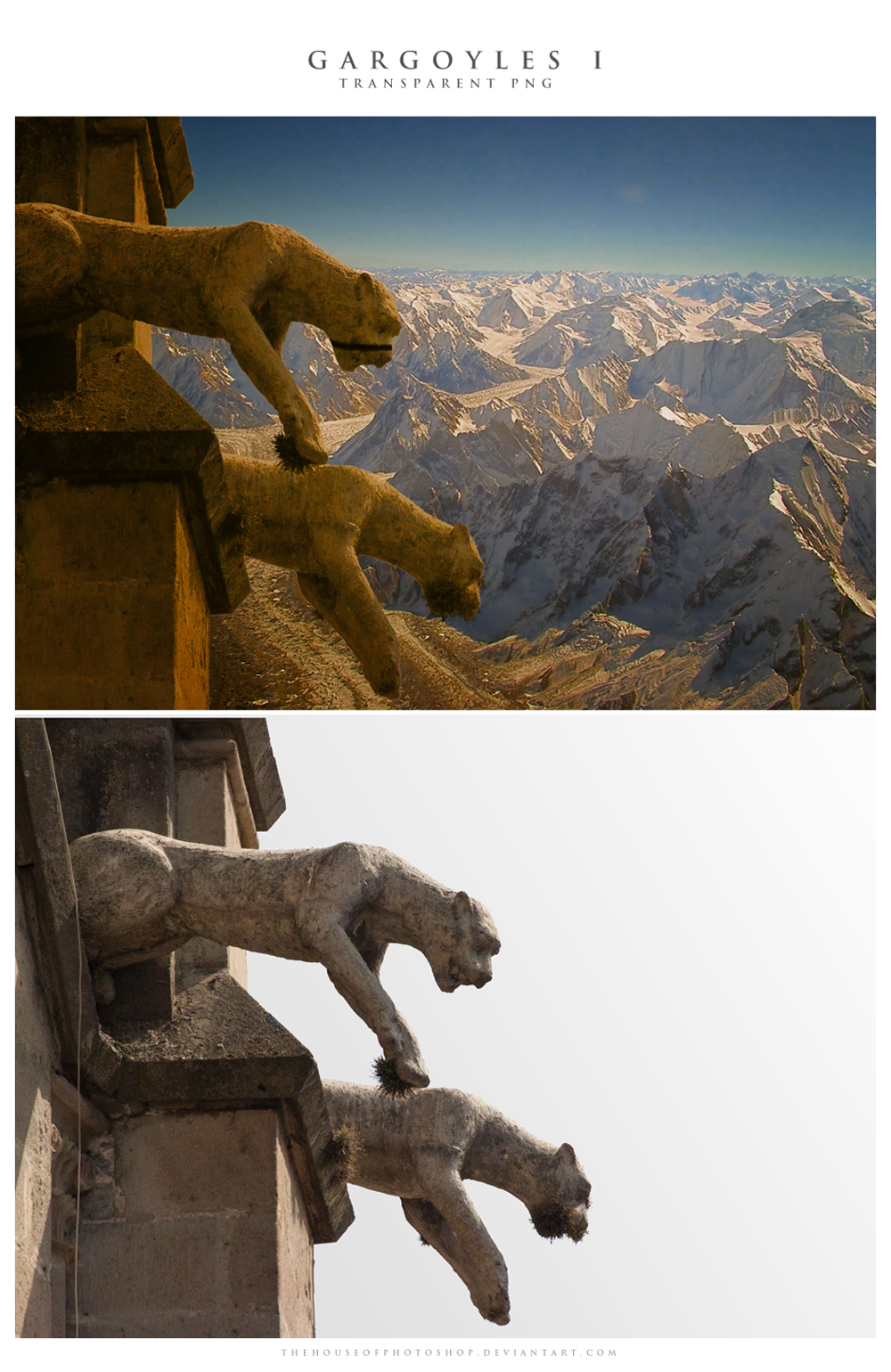 STOCK : GARGOYLES I : TRANSPARENT PNG by thehouseofphotoshop on DeviantArt