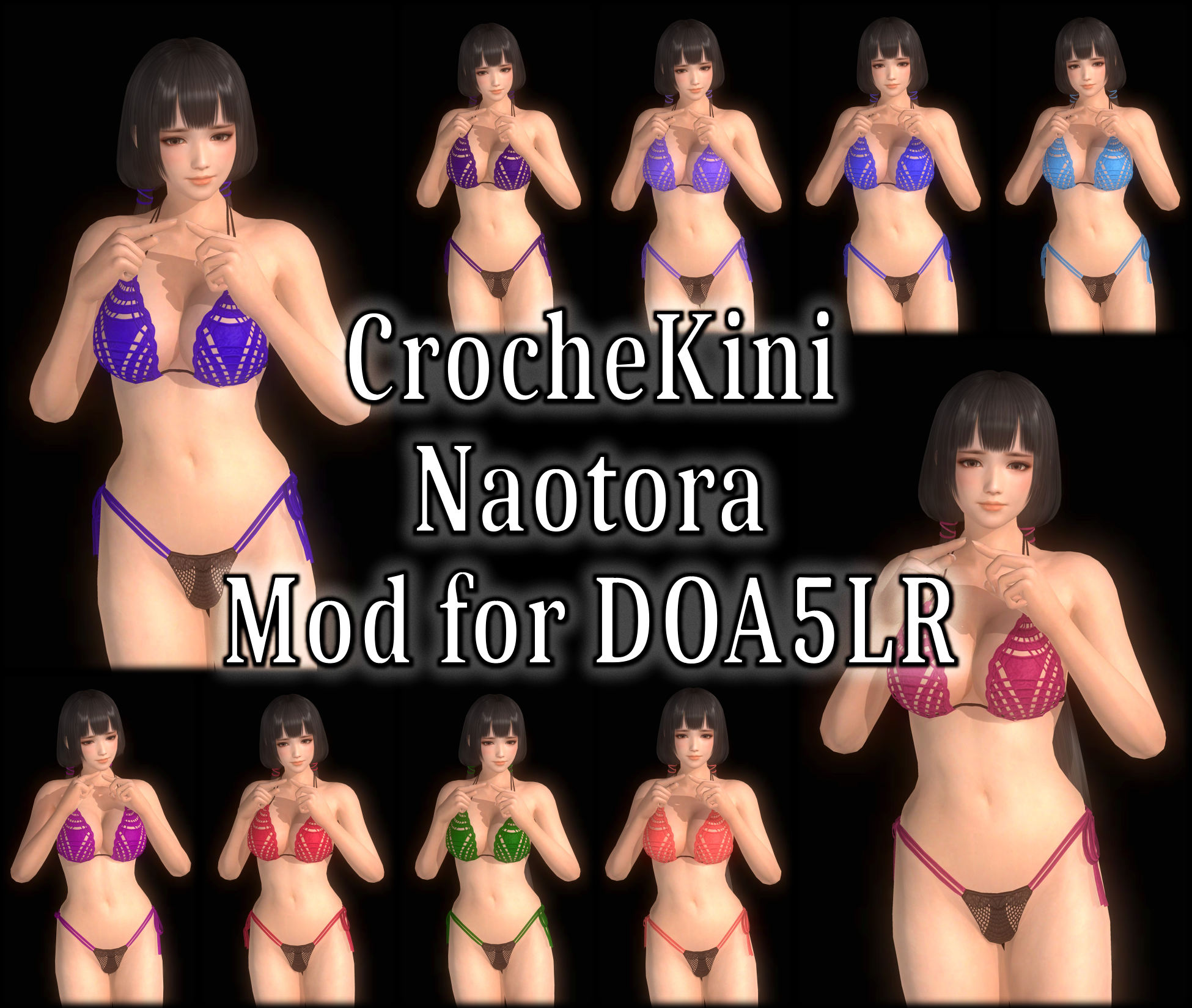 Naotora - CrocheKini - DOA5LR Mod by CascadeHush on DeviantArt