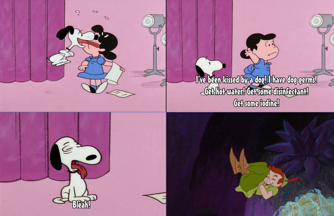 Peter Pan Laughs at Lucy Being Licked by carlover1 on DeviantArt