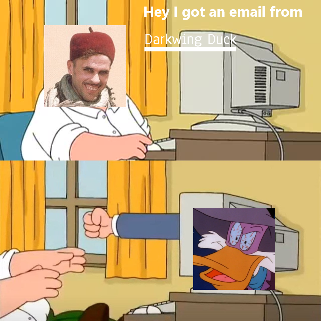 Darkwing Duck Email Punches Beni Gabor by carlover1 on DeviantArt