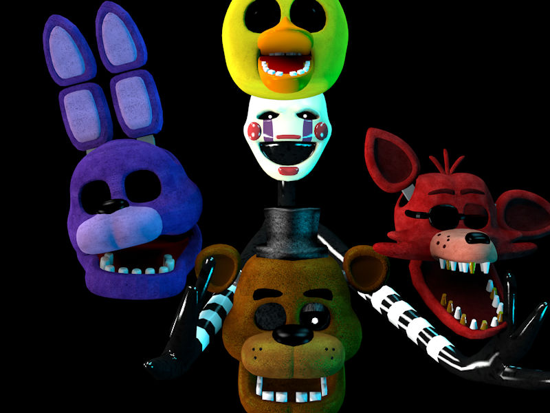 Masks of animatronics and puppet by we1dan on DeviantArt