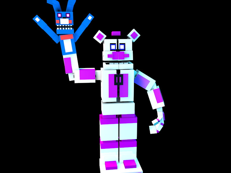 Minecraft Funtime Freddy And Bon Bon by we1dan on DeviantArt