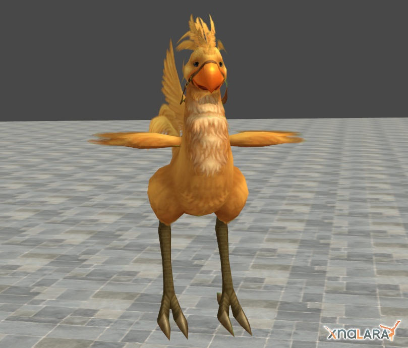 Wild Chocobo w. renamed bones by ManbeastMan on DeviantArt