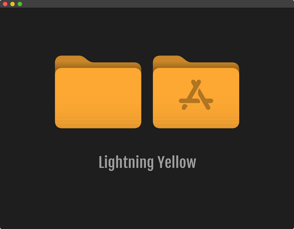 Lightning Yellow Folder Icon Big Sur Style by mamohida on DeviantArt