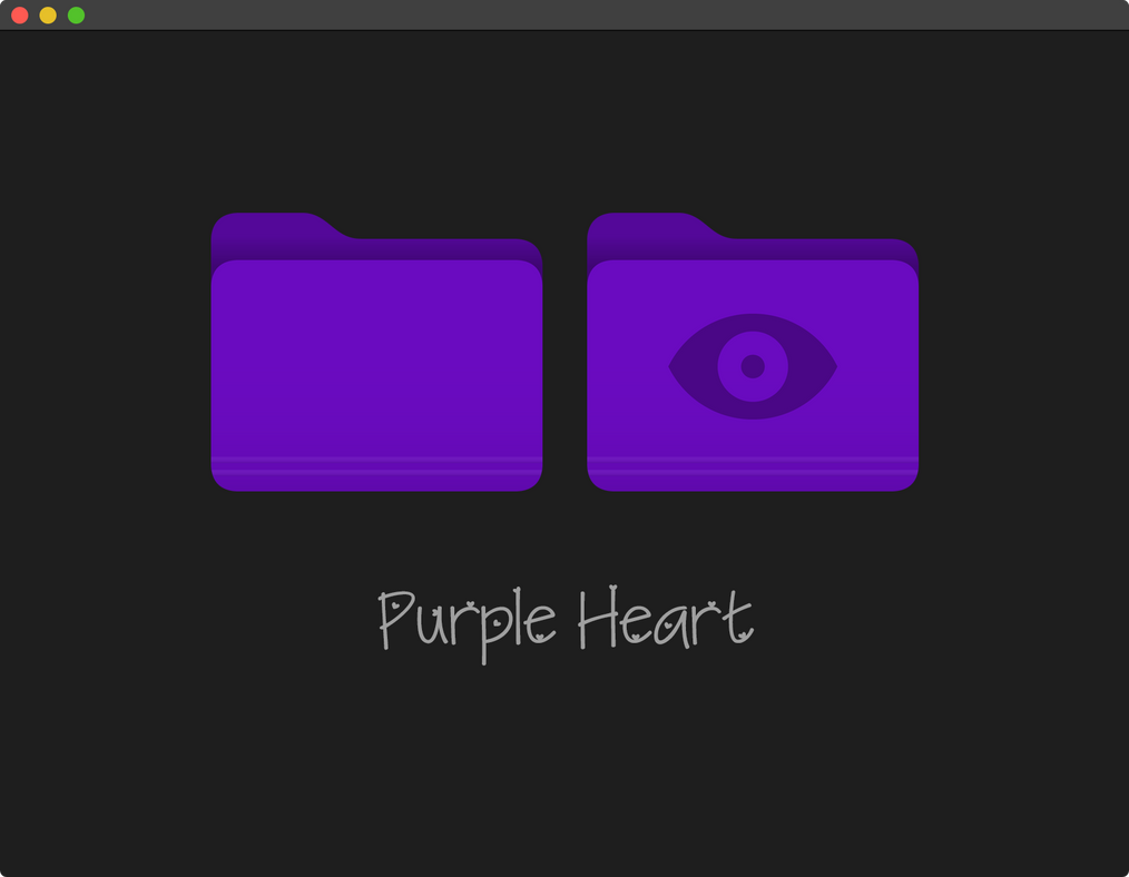 Purple Heart Folder Icon Big Sur Style by mamohida on DeviantArt