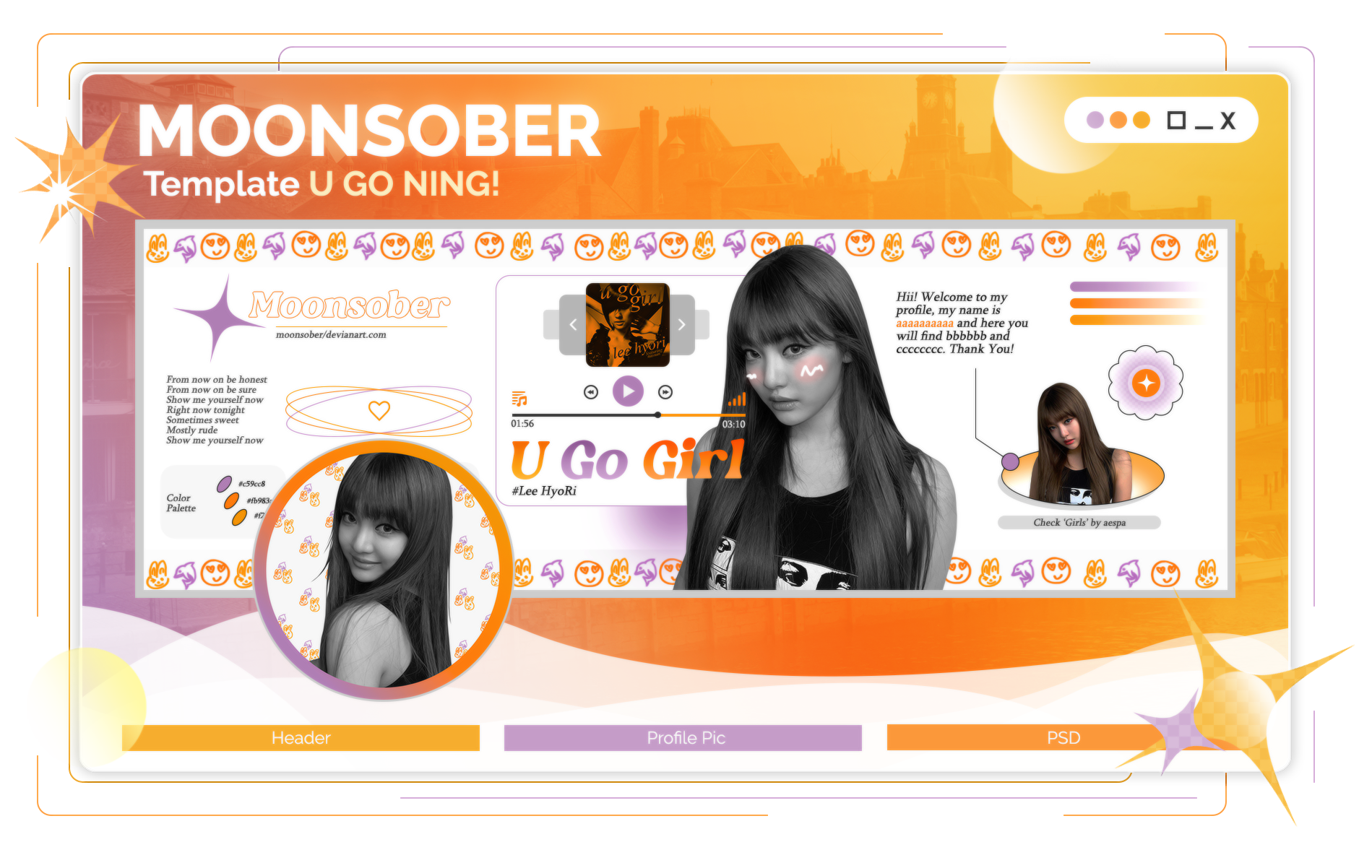 Template 1 | Header U GO NING! by MoonSober on DeviantArt