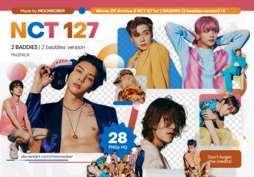 NCT 127 // 2 BADDIES (2 baddies ver.) PNGPACK by MoonSober on DeviantArt