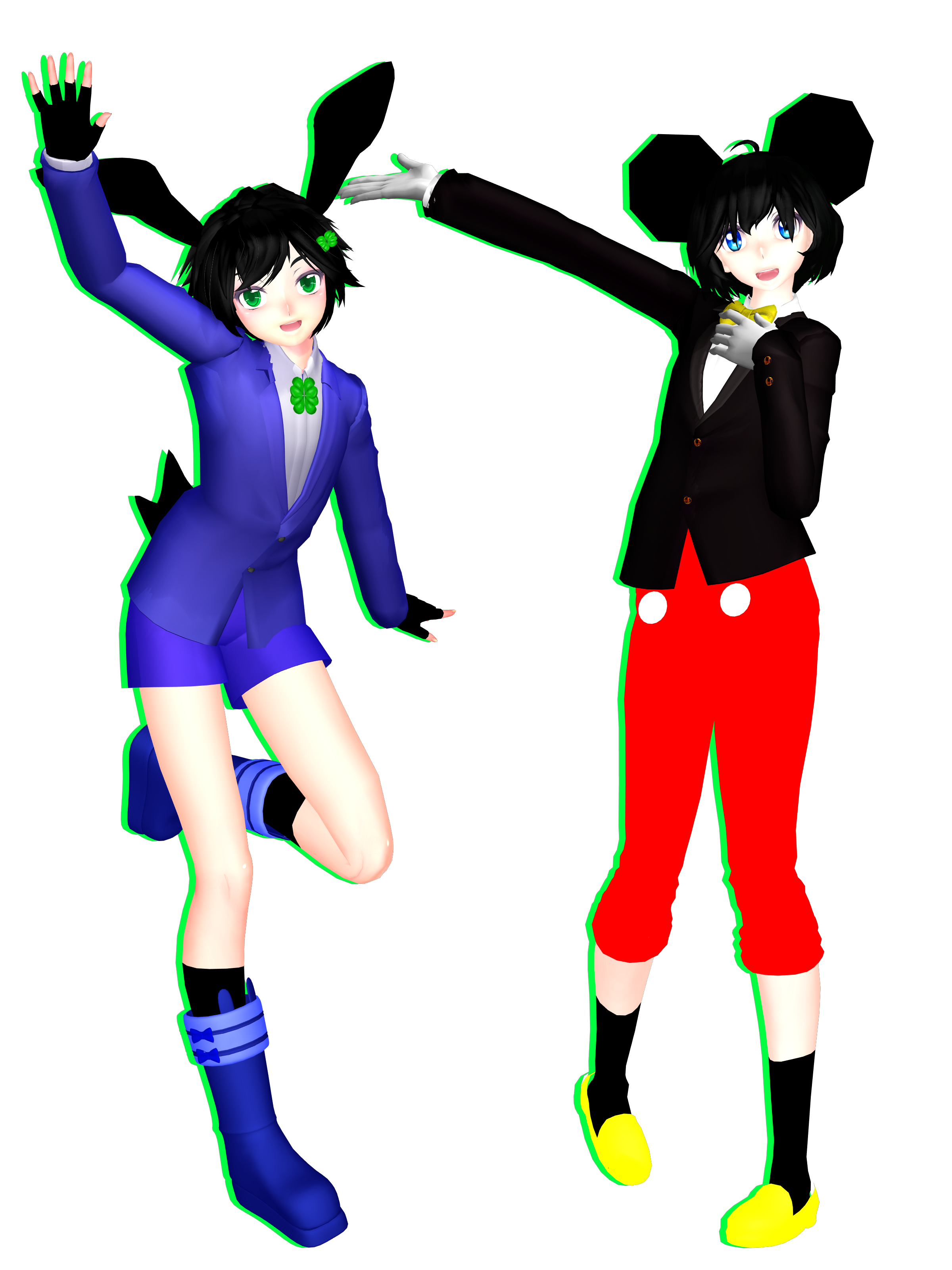 [MMD Disney] TDA Mickey and Oswald DL by Maple-Honeycomb on DeviantArt