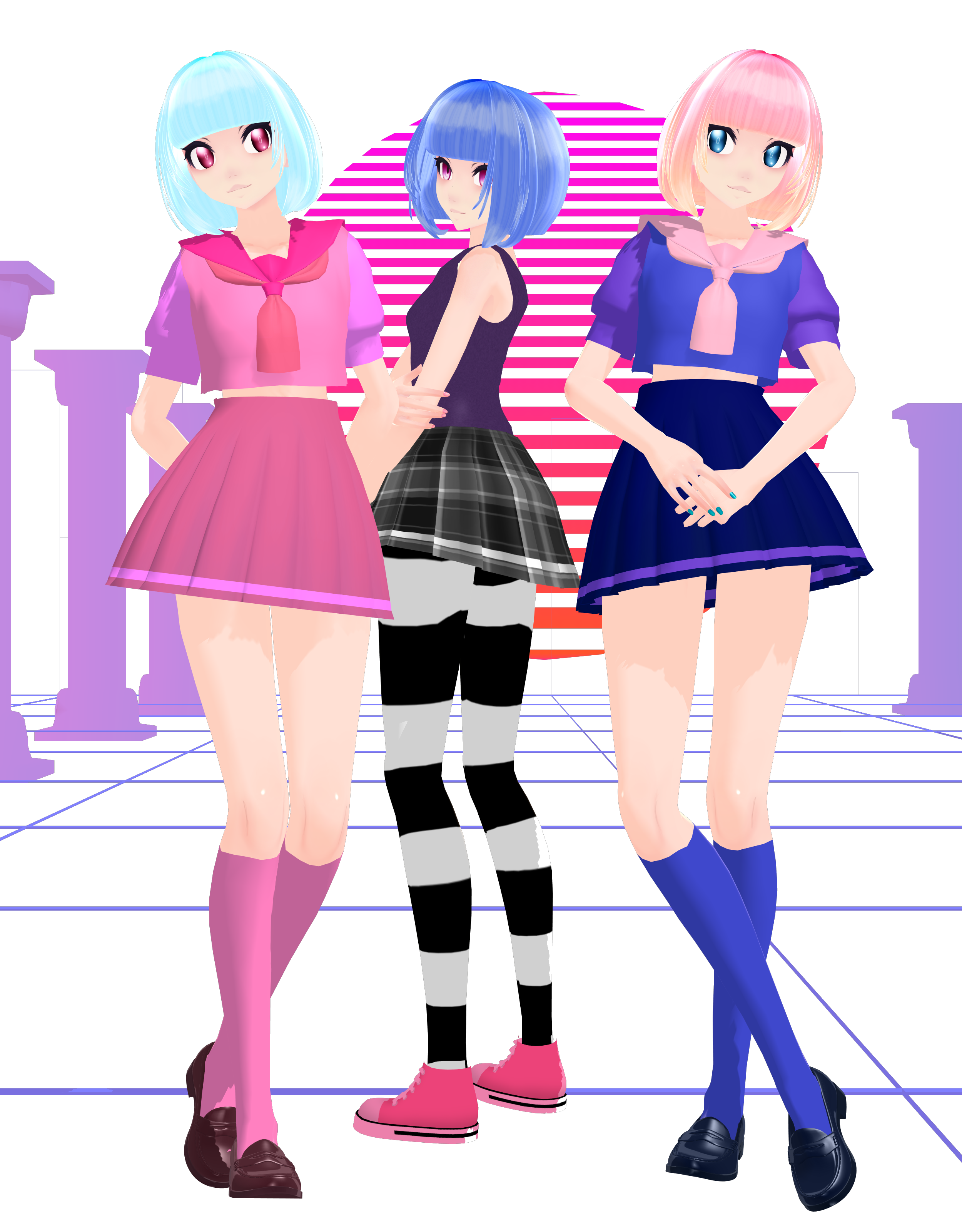 [MMD Broken Reality] OneeChan and 02_Chan DL by Maple-Honeycomb on ...