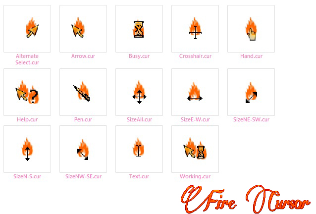 Fire cursor by kittymoon23 on DeviantArt