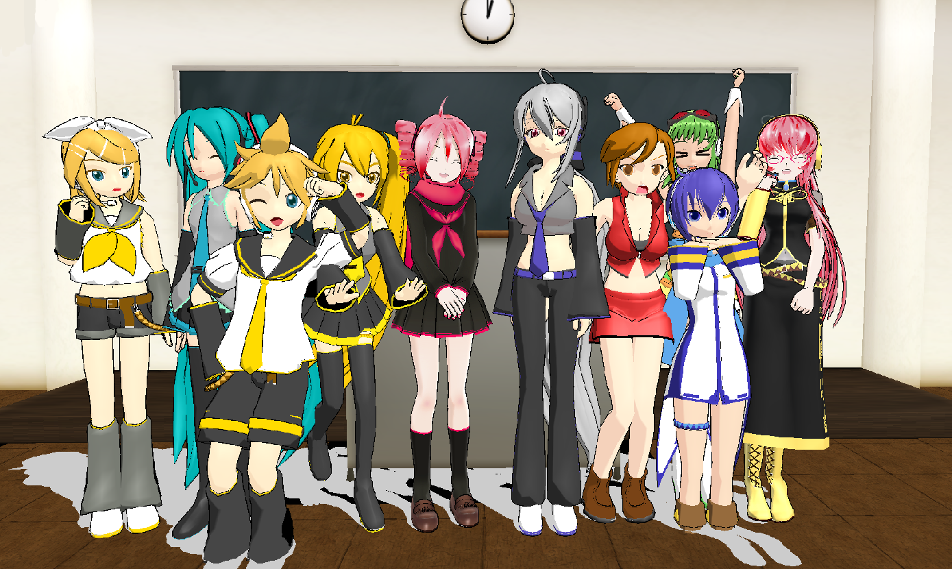 MMD: Lucky Vocaloids + Pose DL by StellatheAlchemist on DeviantArt