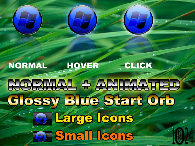 Blue Black Glossy Start Orb by ruky1024 on DeviantArt